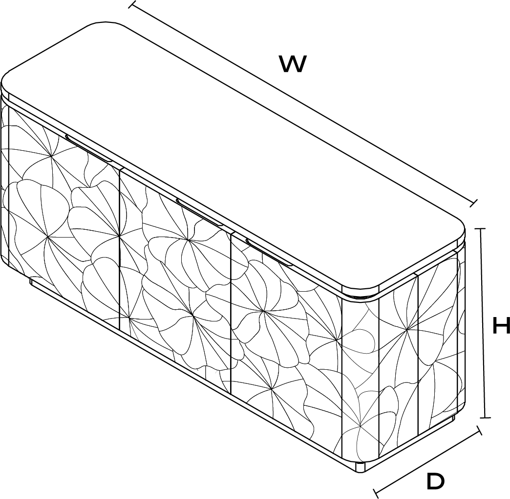 Bloom Marquetry Cabinet – Rumma